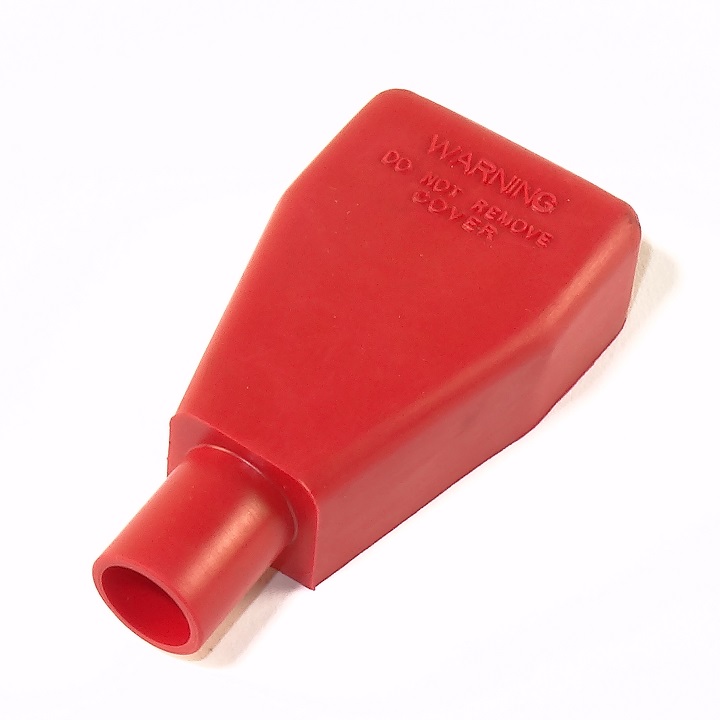 1-2 Gauge Straight Battery Terminal Boot Cover - Red - The Brillman Company
