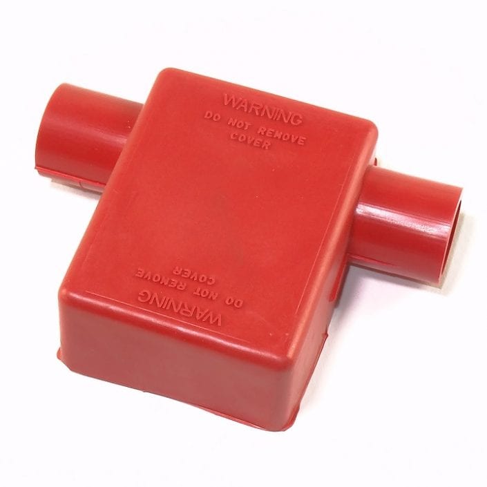 2/0 Gauge Flag (T) Battery Terminal Boot Cover - Red - The Brillman Company