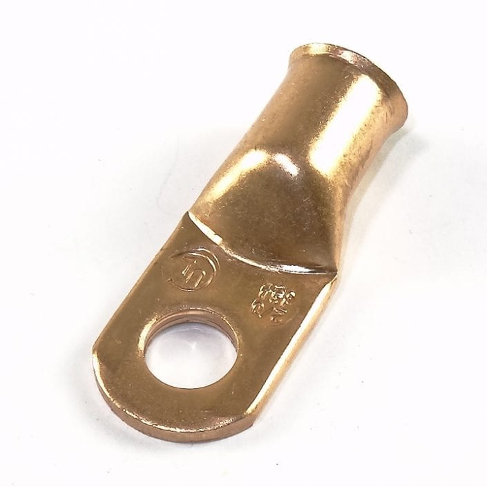 2/0 Gauge Straight Battery Cable Lug (3/8" Hole) - The Brillman Company
