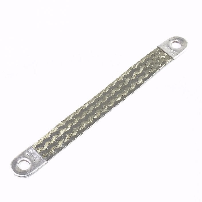 #4 Gauge Wire 8” Flat Braided Bonding Strap - The Brillman Company