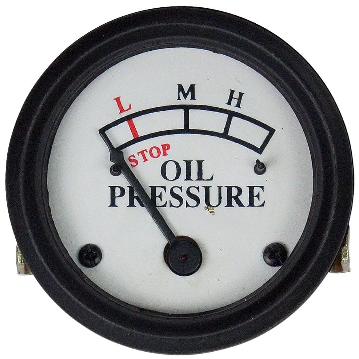 John Deere Oil Pressure Gauge (0-25 PSI) Dash-Mounted (White Face ...