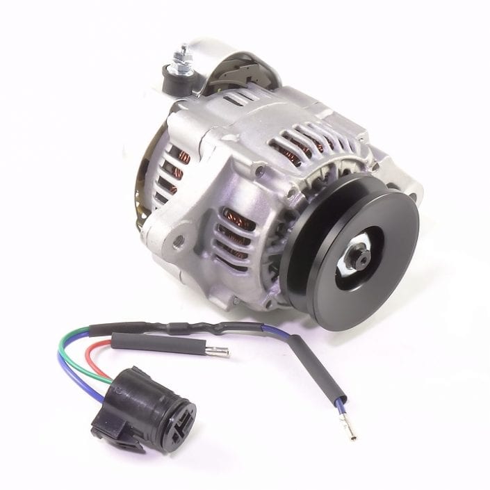 12-Volt Amp Small Alternator, 40 Amp Negative Ground (3-Wire) with ...