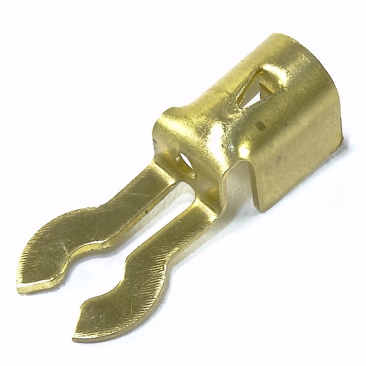 Forked Brass Thrust Spark Plug Terminal with spike - The Brillman Company